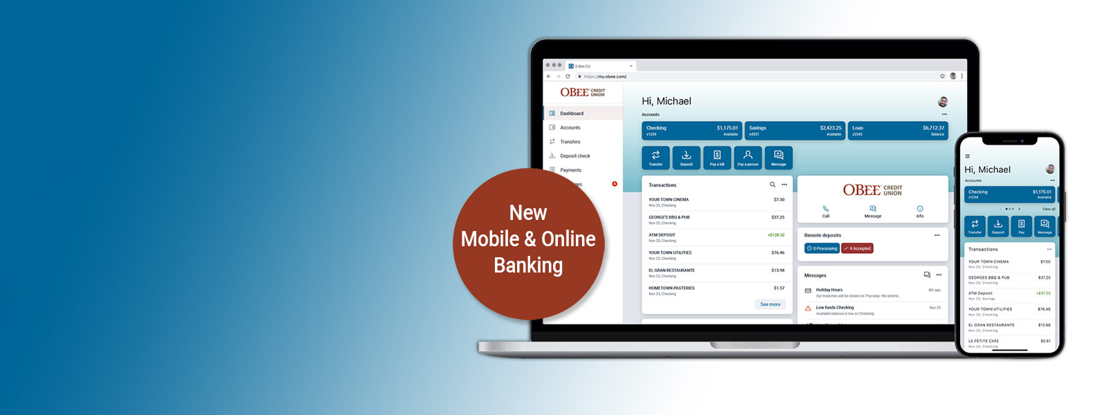 O Bee Credit Union | Pub Style Banking "The Original Credit Union of ...